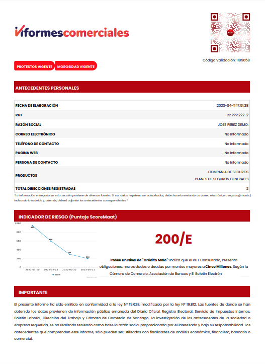 Informes comerciales